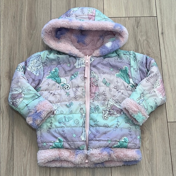 Disney | Jackets & Coats | Disney Princess Reversible Pastel Hooded ...